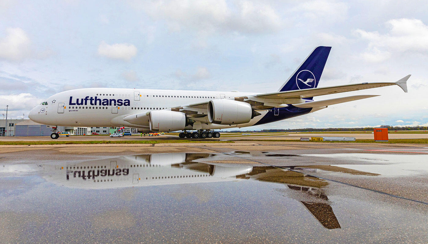 Lufthansa Airbus A380 wieder in München - Flughafen München